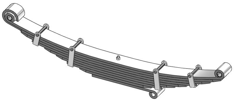 Hendrickson Tandem Four Front Leaf Spring - 8 Leaves - 50-124 – Spring ...
